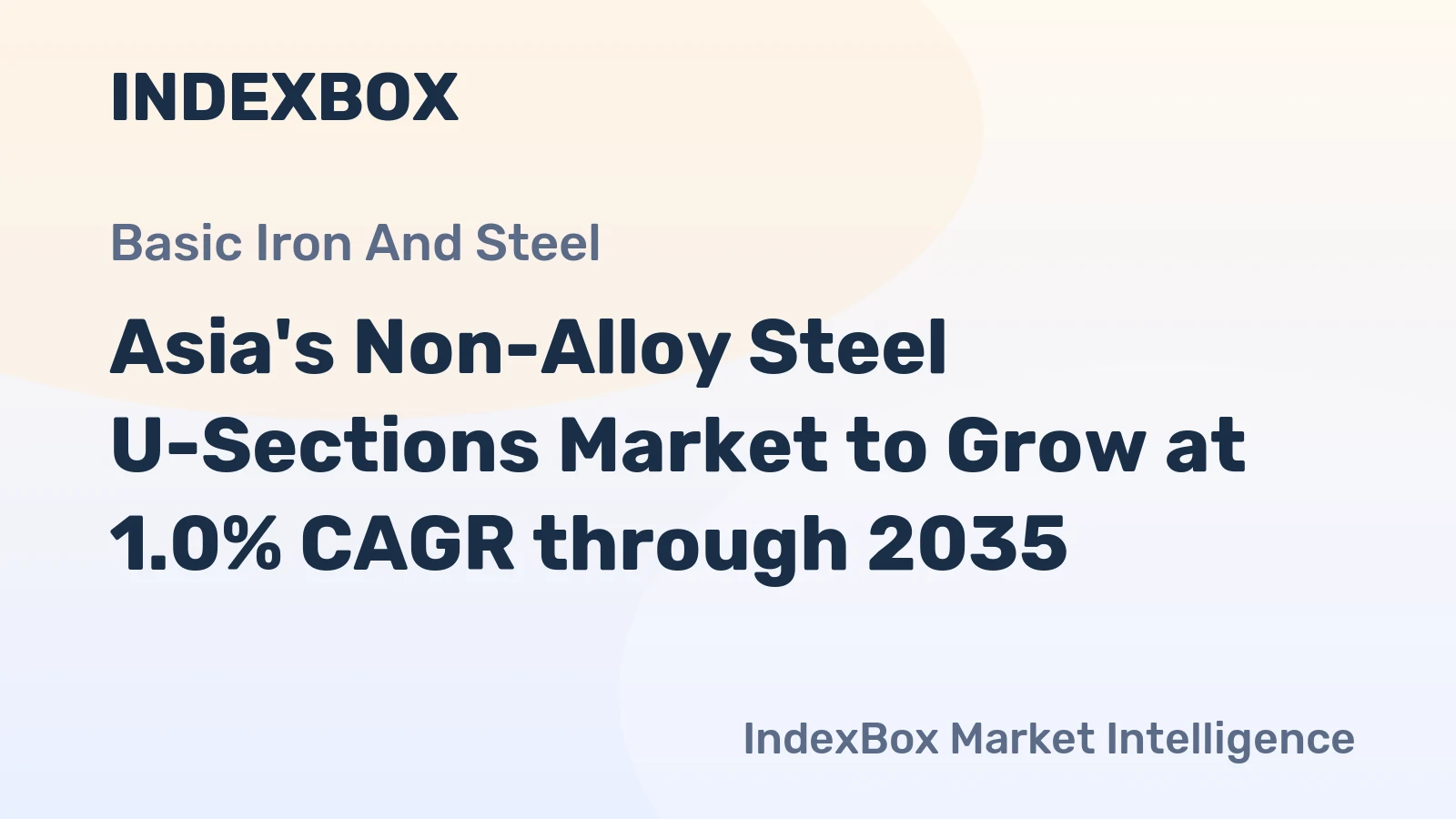 Asia's Non-Alloy Steel U-Sections Market to Grow at 1.0% CAGR through 2035
