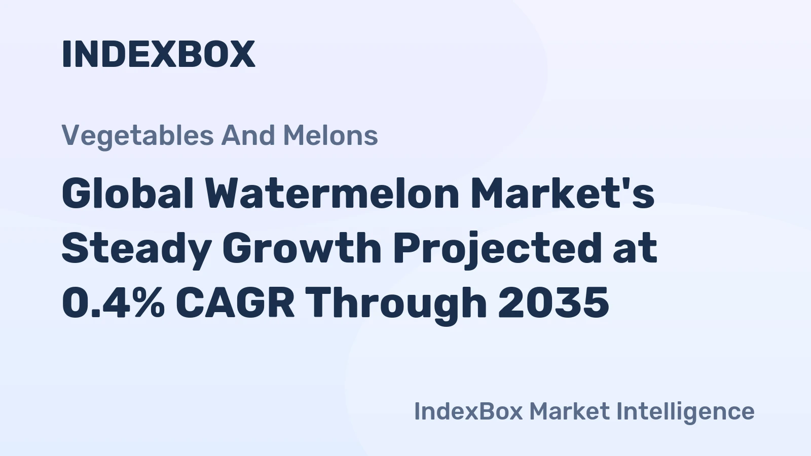 Global Watermelon Market's Steady Growth Projected at 0.4% CAGR Through 2035