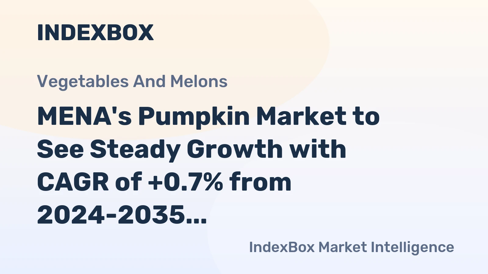 MENA's Pumpkin Market to See Steady Growth with CAGR of +0.7% from 2024-2035