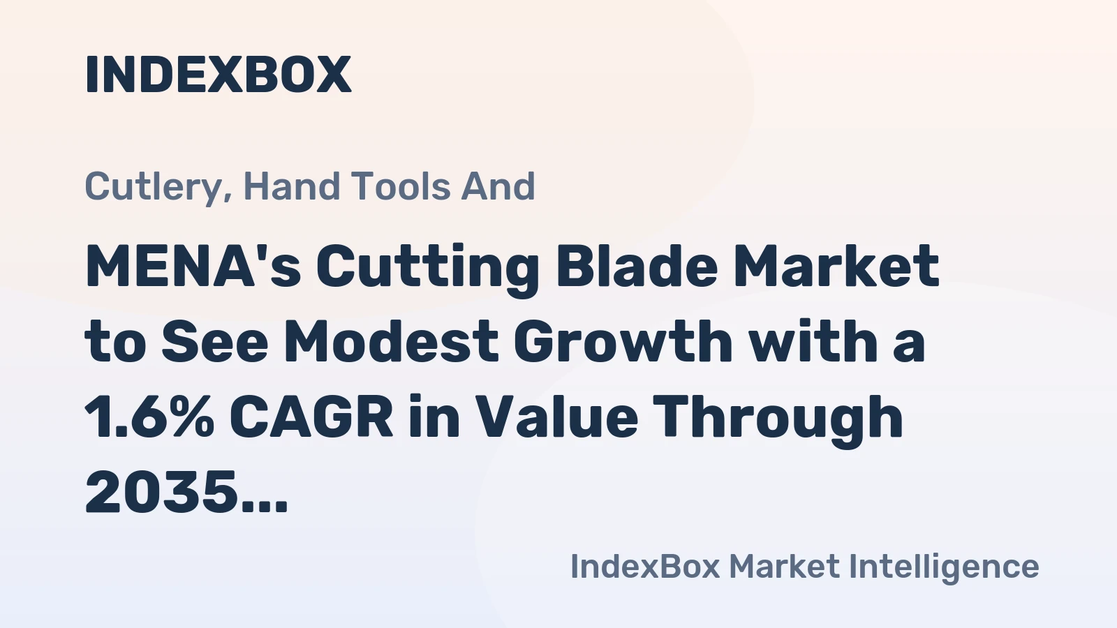MENA's Cutting Blade Market to See Modest Growth with a 1.6% CAGR in Value Through 2035