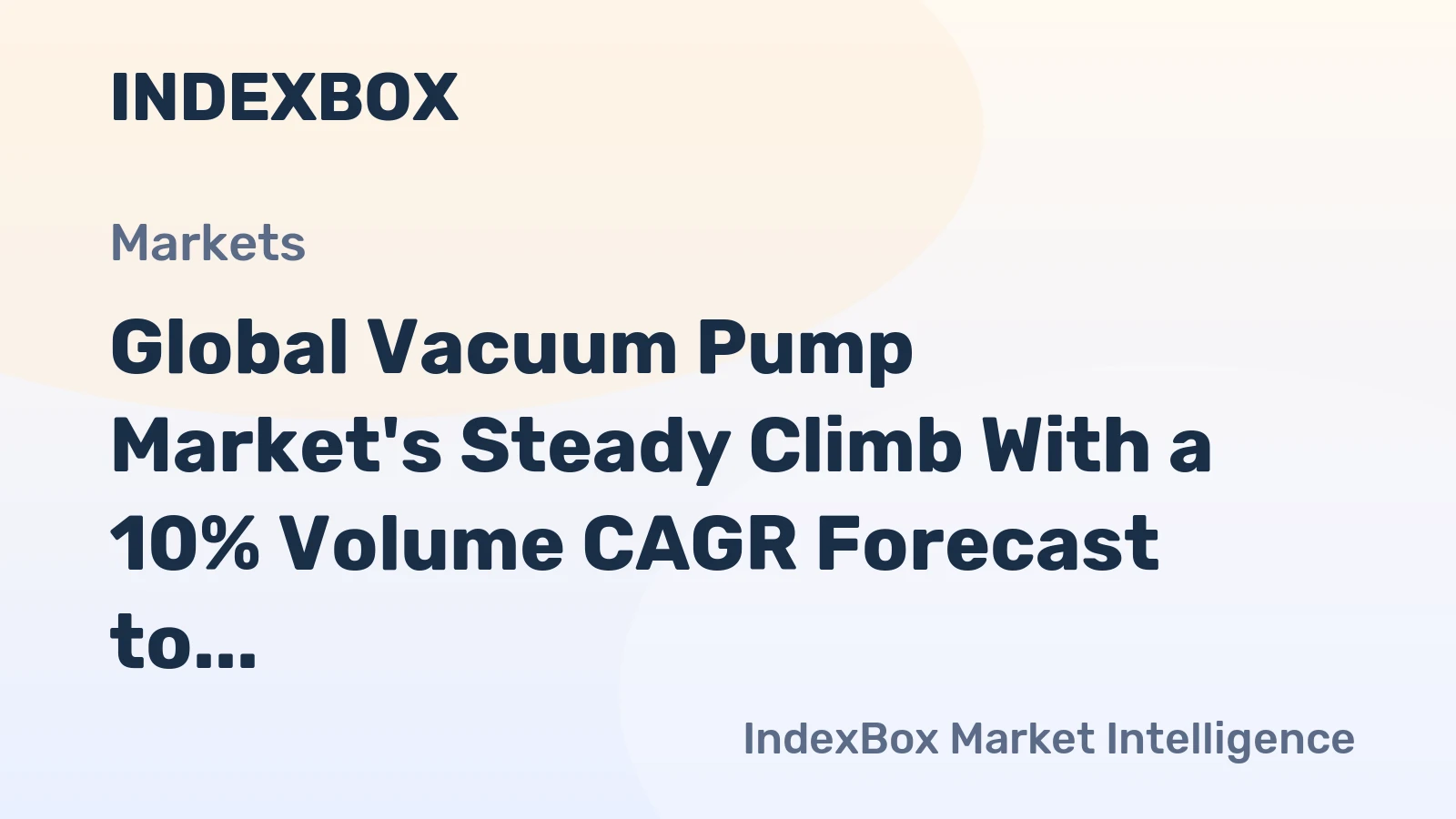 Global Vacuum Pump Market's Steady Climb With a 10% Volume CAGR Forecast to 2035