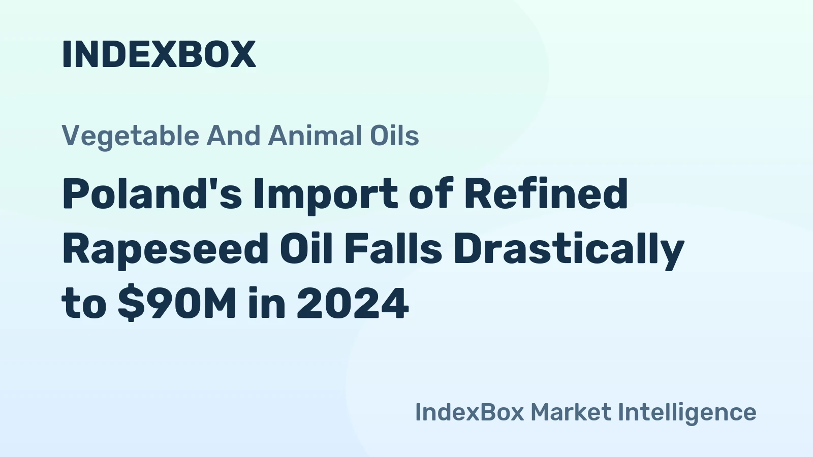 Poland's Import of Refined Rapeseed Oil Falls Drastically to $90M in 2024