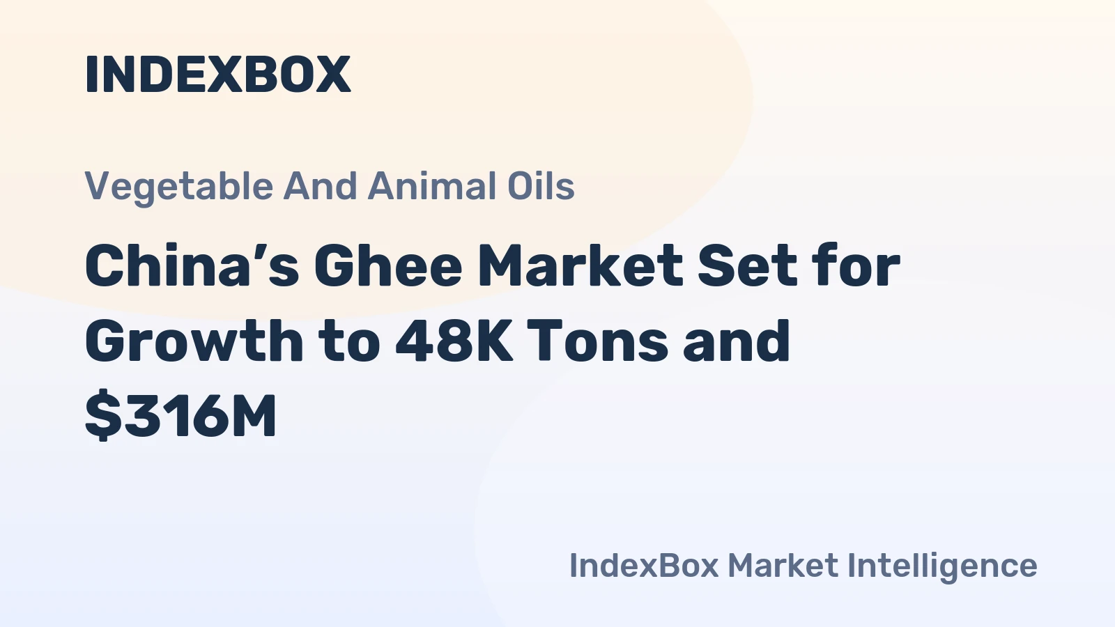 China’s Ghee Market Set for Growth to 48K Tons and $316M