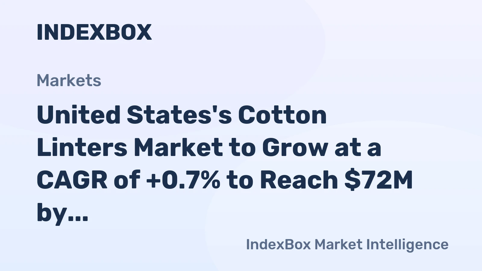 United States's Cotton Linters Market to Grow at a CAGR of +0.7% to Reach $72M by 2035
