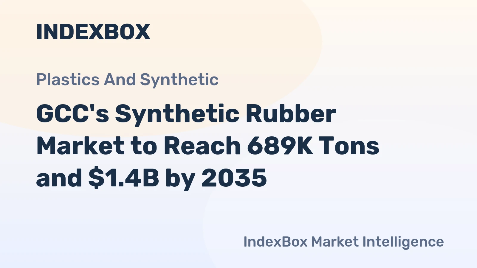 GCC's Synthetic Rubber Market to Reach 689K Tons and $1.4B by 2035