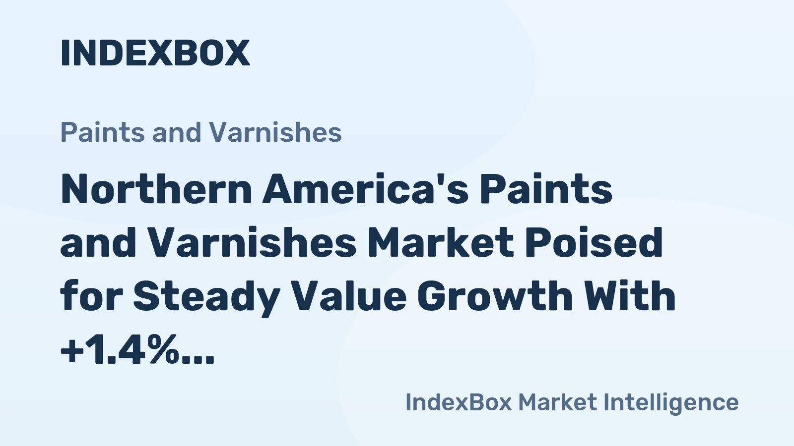 Northern America's Paints and Varnishes Market Poised for Steady Value Growth With +1.4% CAGR