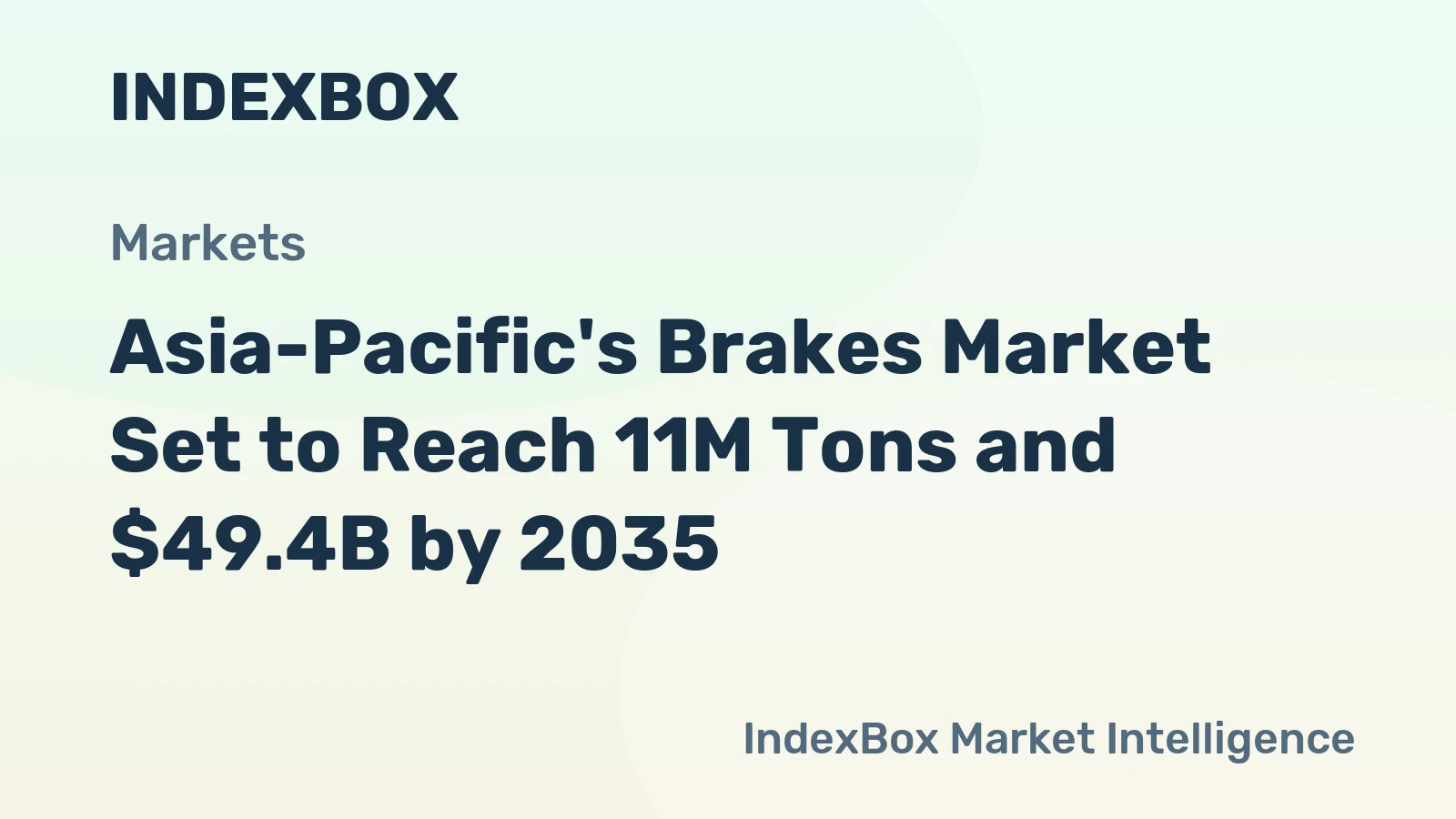 Asia-Pacific's Brakes Market Set to Reach 11M Tons and $49.4B by 2035