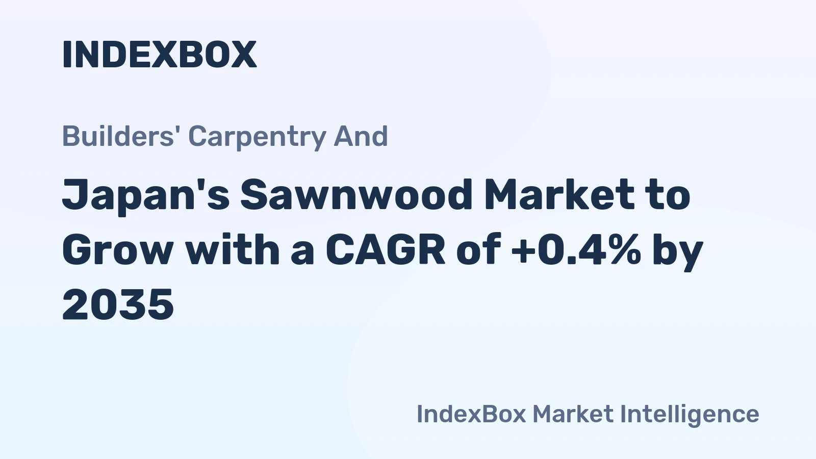 Japan's Sawnwood Market to Grow with a CAGR of +0.4% by 2035
