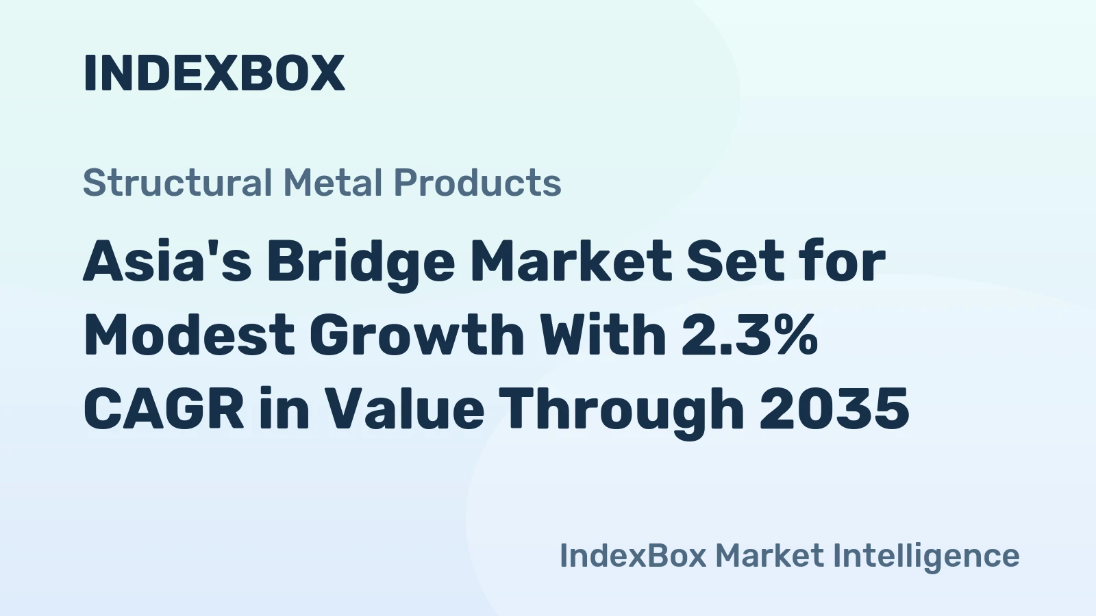 Asia's Bridge Market Set for Modest Growth With 2.3% CAGR in Value Through 2035