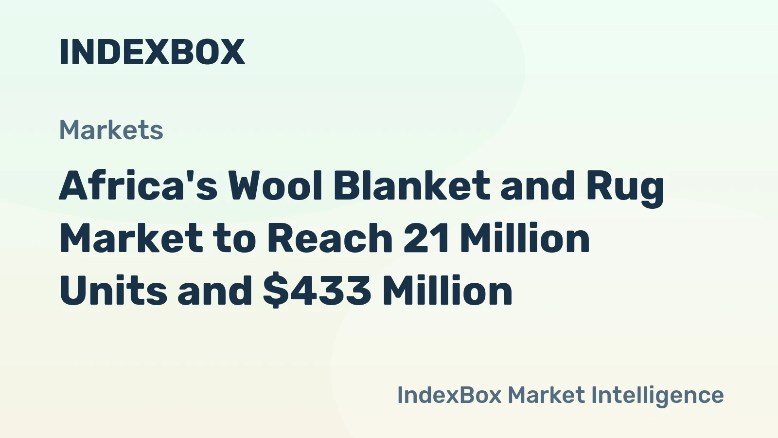 Africa's Wool Blanket and Rug Market to Reach 21 Million Units and $433 Million