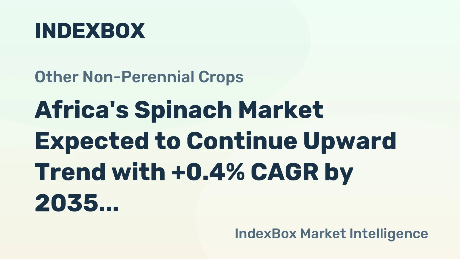 Africa's Spinach Market Expected to Continue Upward Trend with +0.4% CAGR by 2035