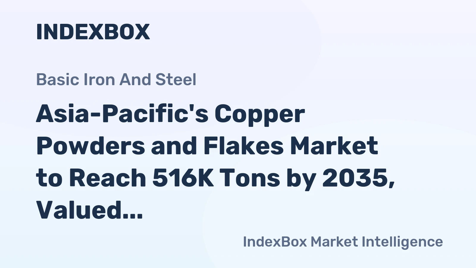 Asia-Pacific's Copper Powders and Flakes Market to Reach 516K Tons by 2035, Valued at $2.5B