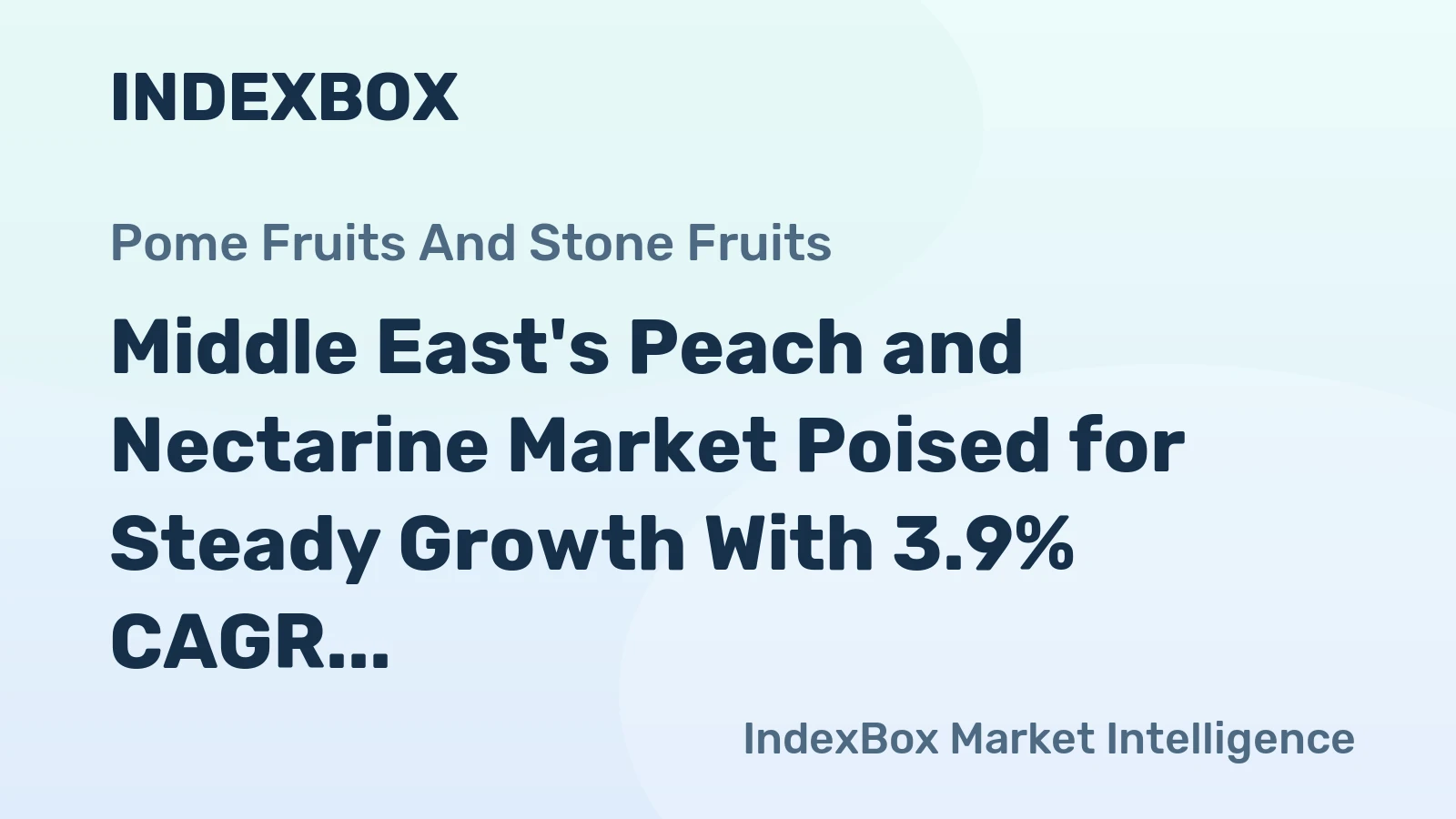Middle East's Peach and Nectarine Market Poised for Steady Growth With 3.9% CAGR in Value Through 2035