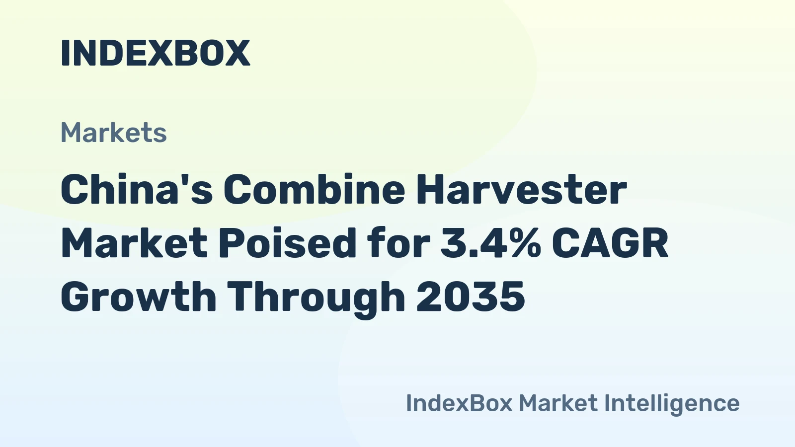 China's Combine Harvester Market Poised for 3.4% CAGR Growth Through 2035