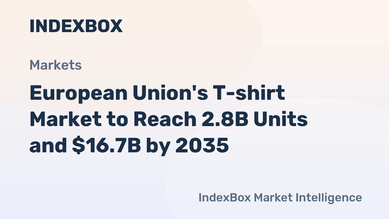 European Union's T-shirt Market to Reach 2.8B Units and $16.7B by 2035