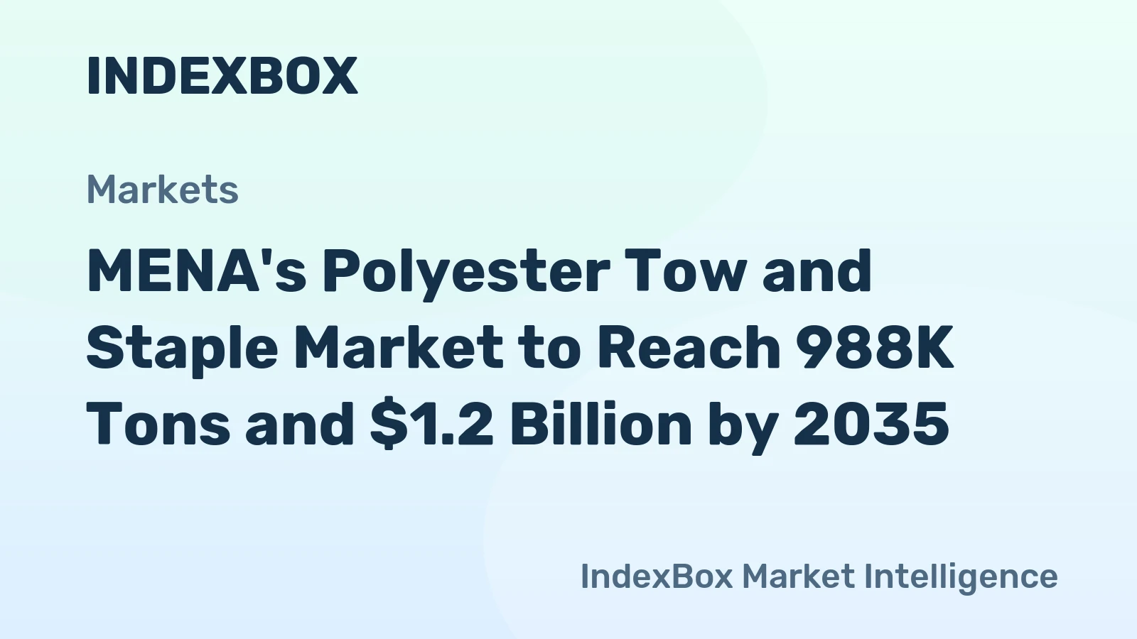 MENA's Polyester Tow and Staple Market to Reach 988K Tons and $1.2 Billion by 2035