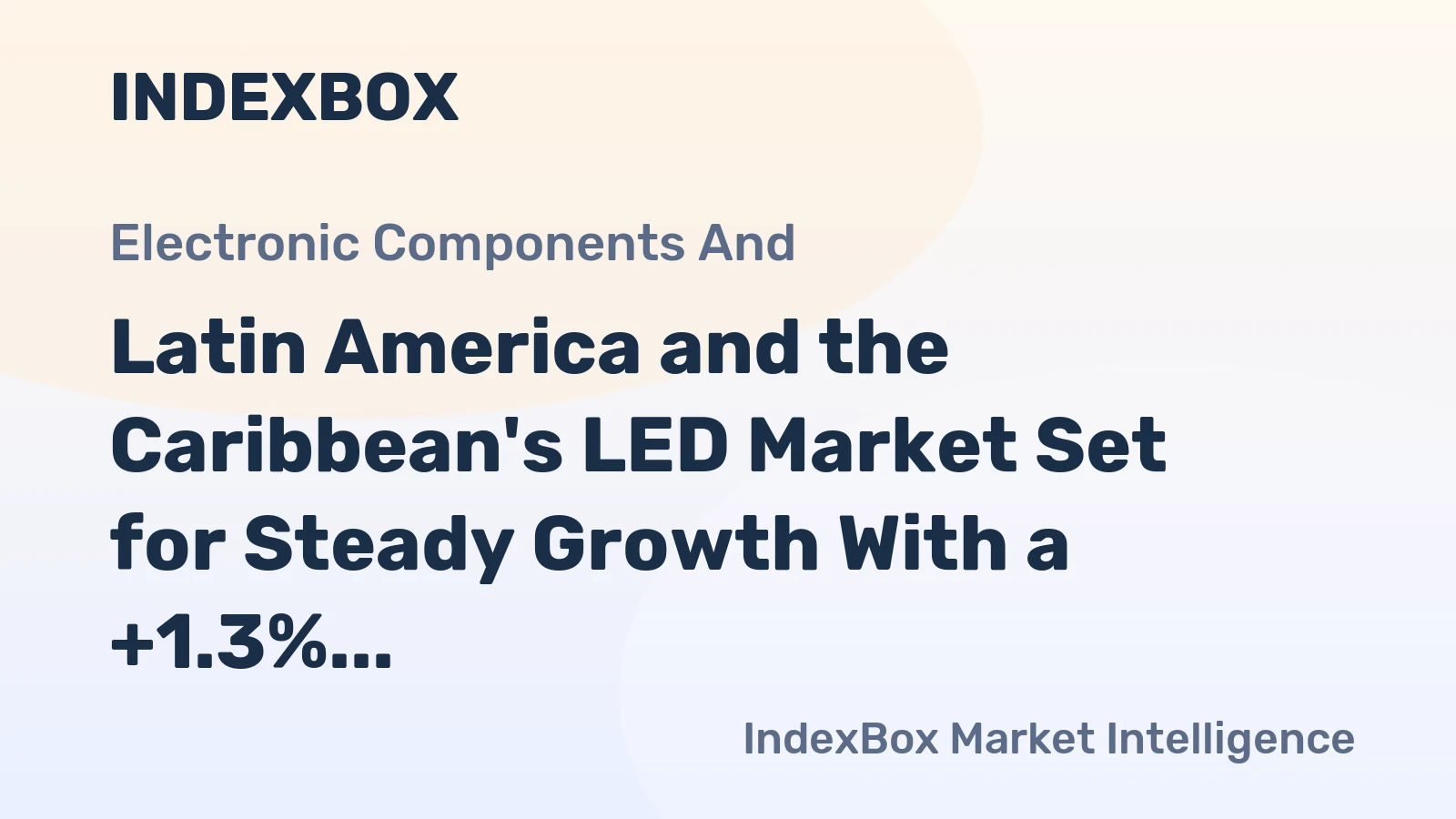 Latin America and the Caribbean's LED Market Set for Steady Growth With a +1.3% CAGR in Value