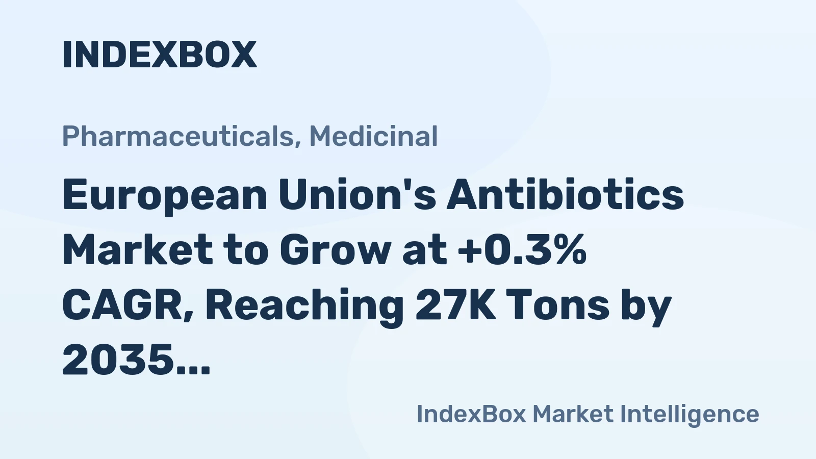 European Union's Antibiotics Market to Grow at +0.3% CAGR, Reaching 27K Tons by 2035