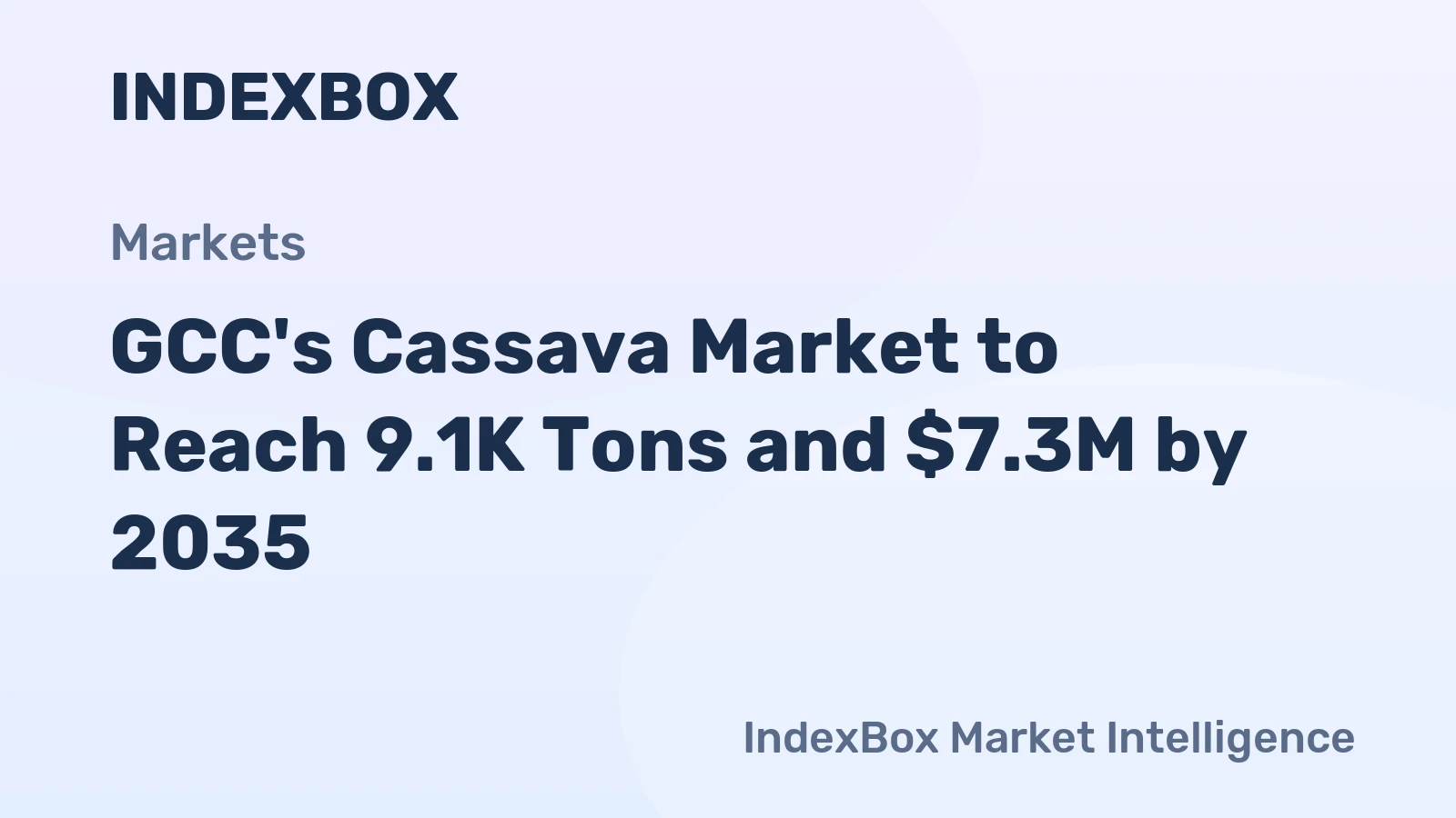 GCC's Cassava Market to Reach 9.1K Tons and $7.3M by 2035