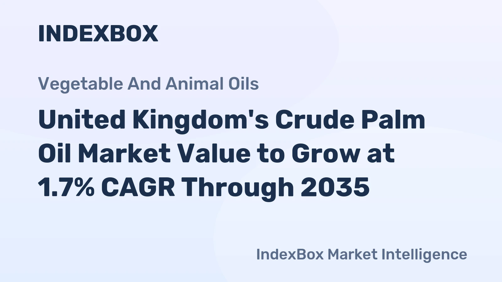 United Kingdom's Crude Palm Oil Market Value to Grow at 1.7% CAGR Through 2035
