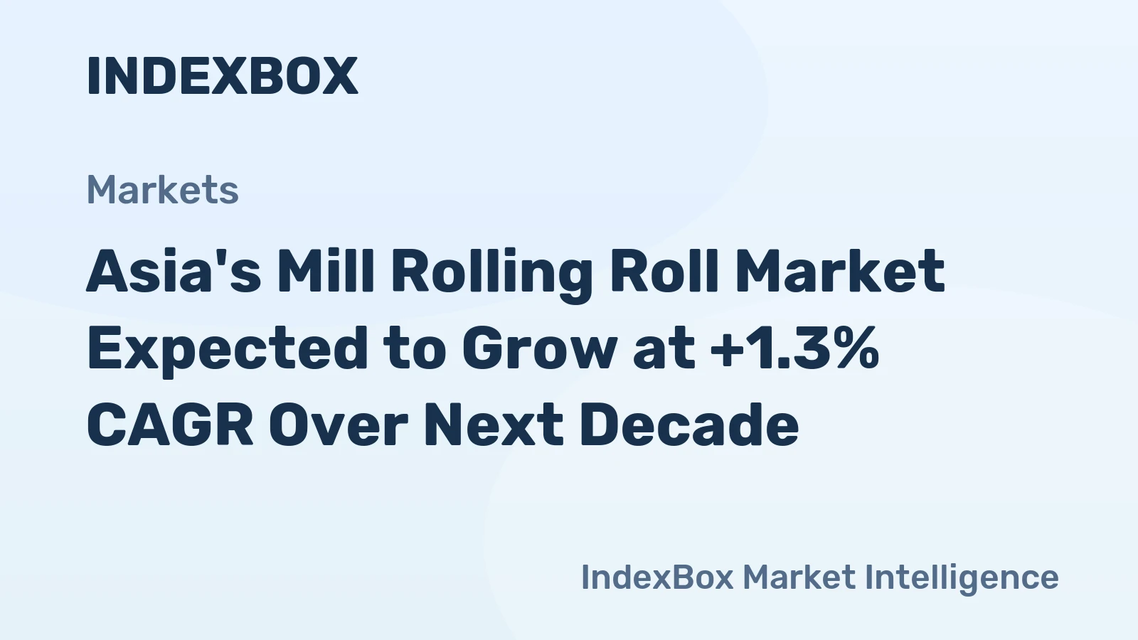 Asia's Mill Rolling Roll Market Expected to Grow at +1.3% CAGR Over Next Decade
