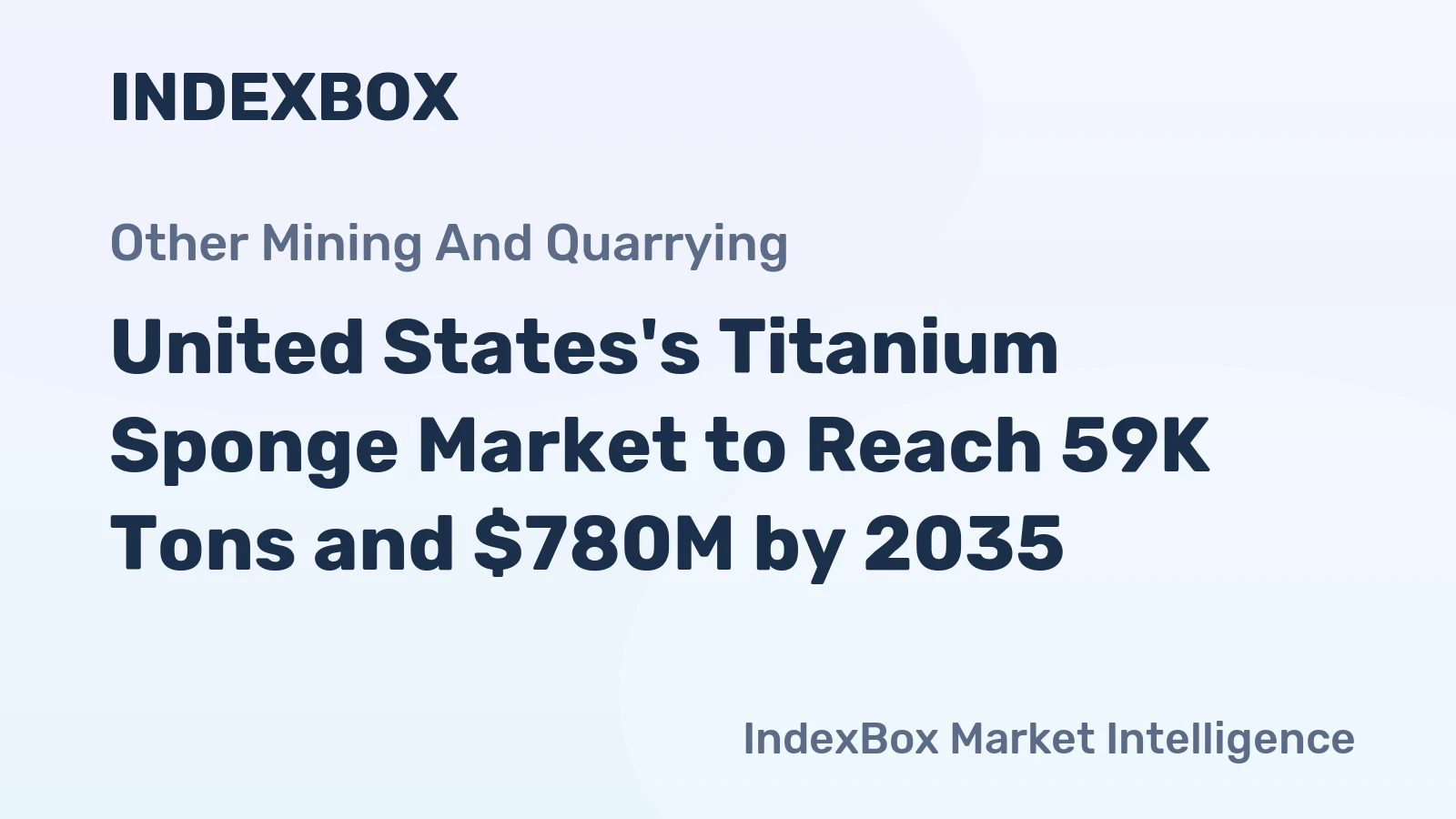 United States's Titanium Sponge Market to Reach 59K Tons and $780M by 2035