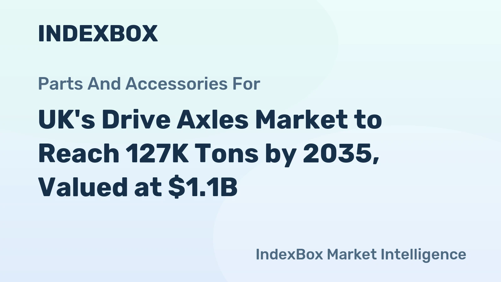 UK's Drive Axles Market to Reach 127K Tons by 2035, Valued at $1.1B