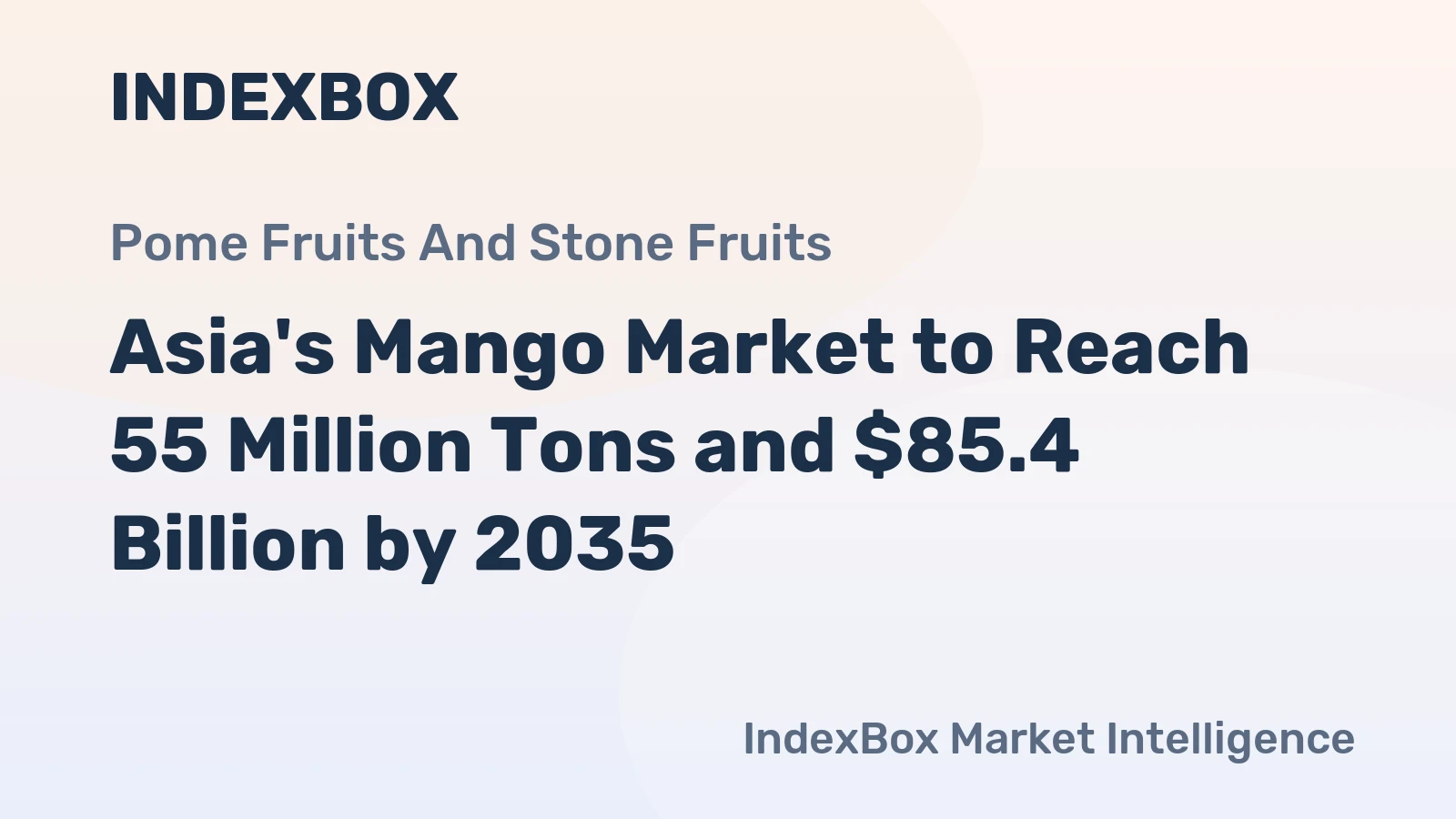 Asia's Mango Market to Reach 55 Million Tons and $85.4 Billion by 2035