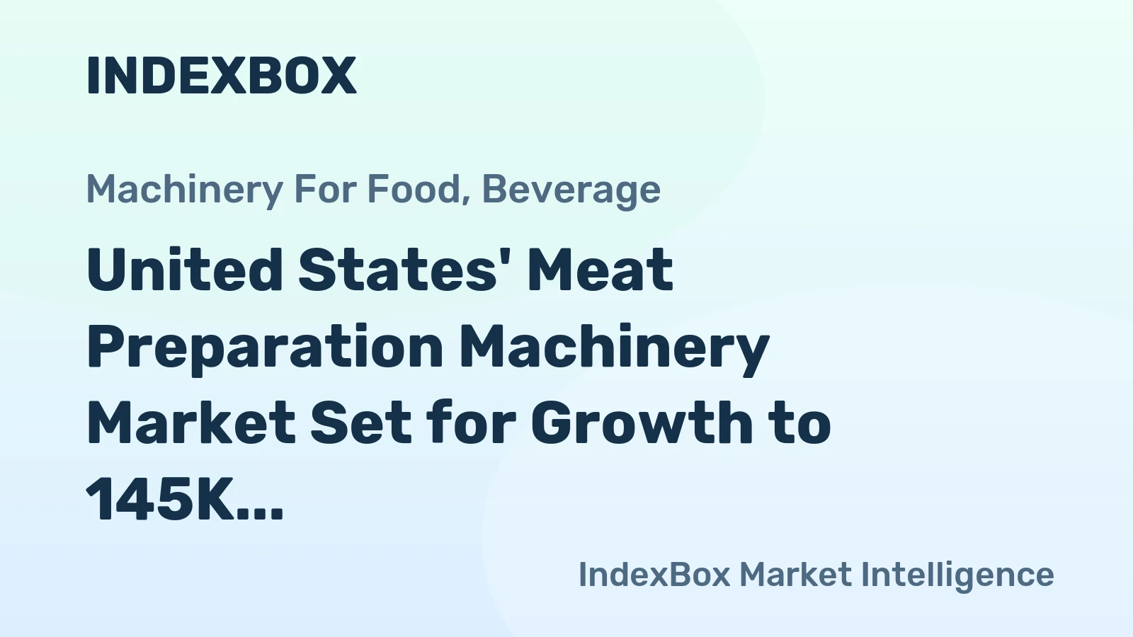 United States' Meat Preparation Machinery Market Set for Growth to 145K Units and $3.3B