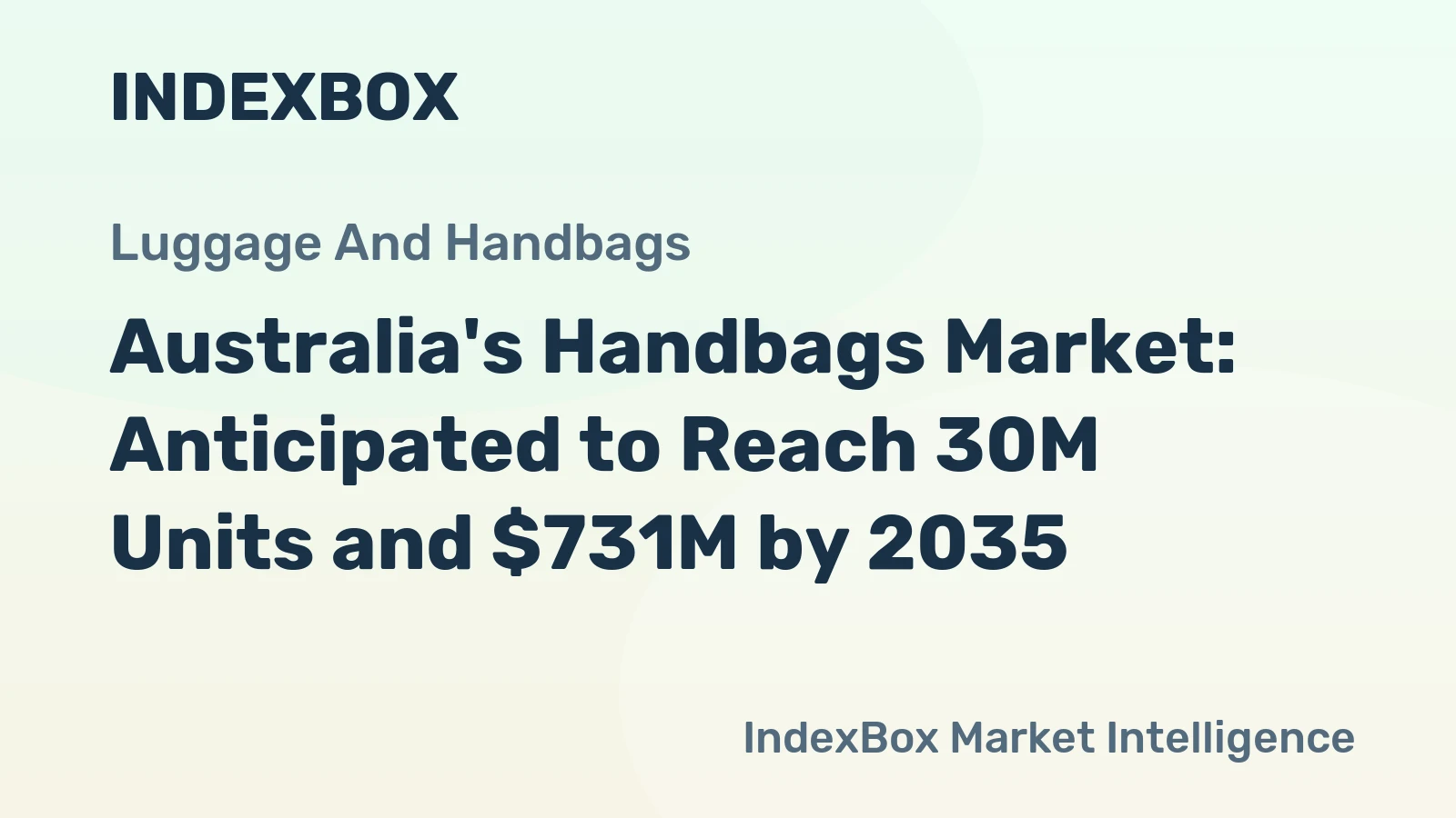 Australia's Handbags Market: Anticipated to Reach 30M Units and $731M by 2035