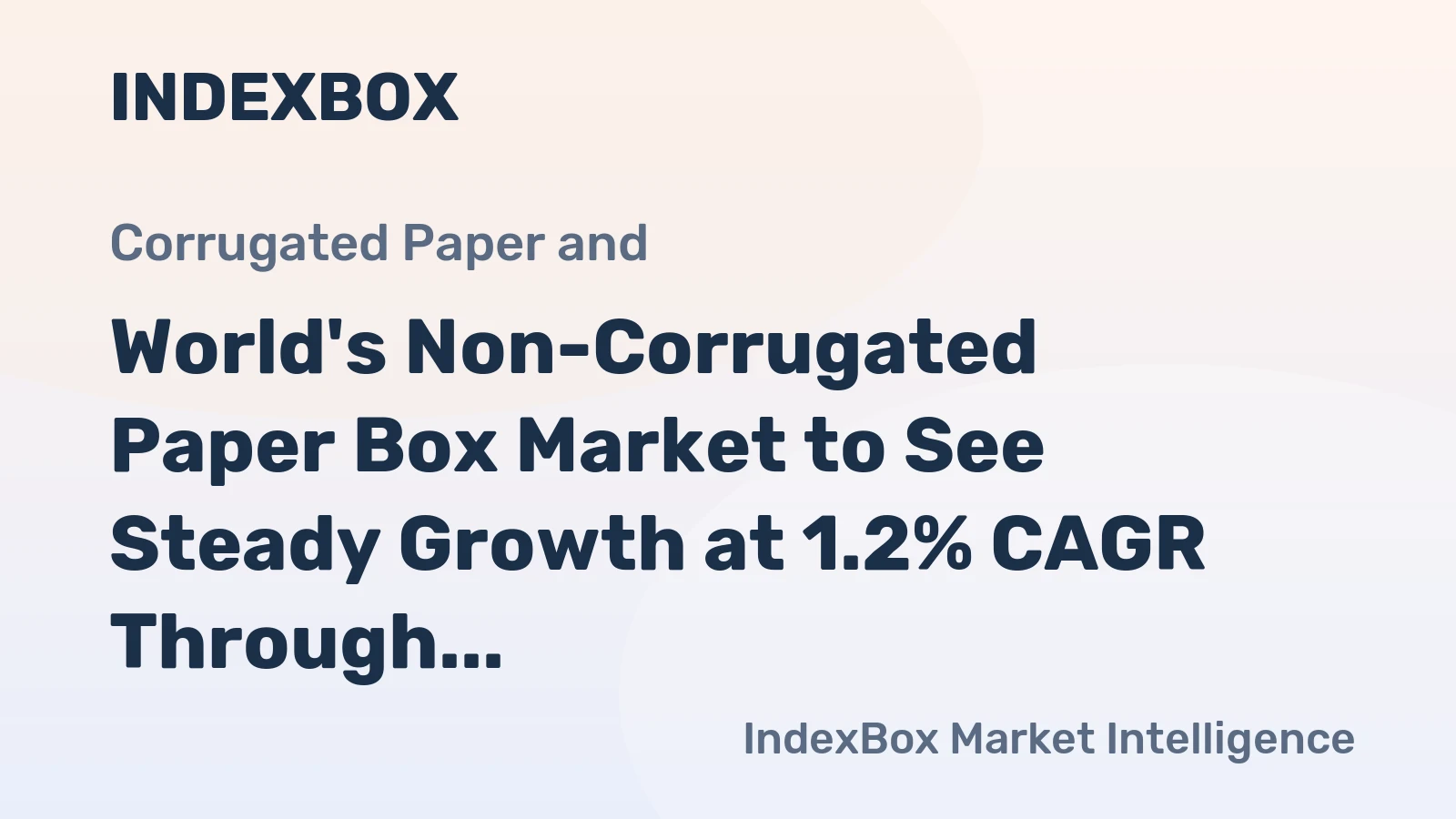 World's Non-Corrugated Paper Box Market to See Steady Growth at 1.2% CAGR Through 2035