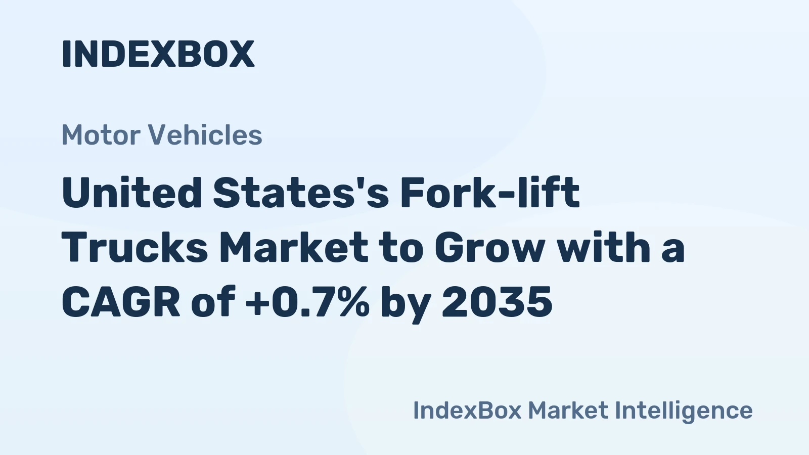 United States's Fork-lift Trucks Market to Grow with a CAGR of +0.7% by 2035
