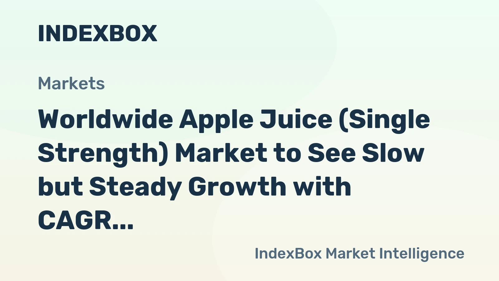 Worldwide Apple Juice (Single Strength) Market to See Slow but Steady Growth with CAGR of +0.6% from 2024 to 2035