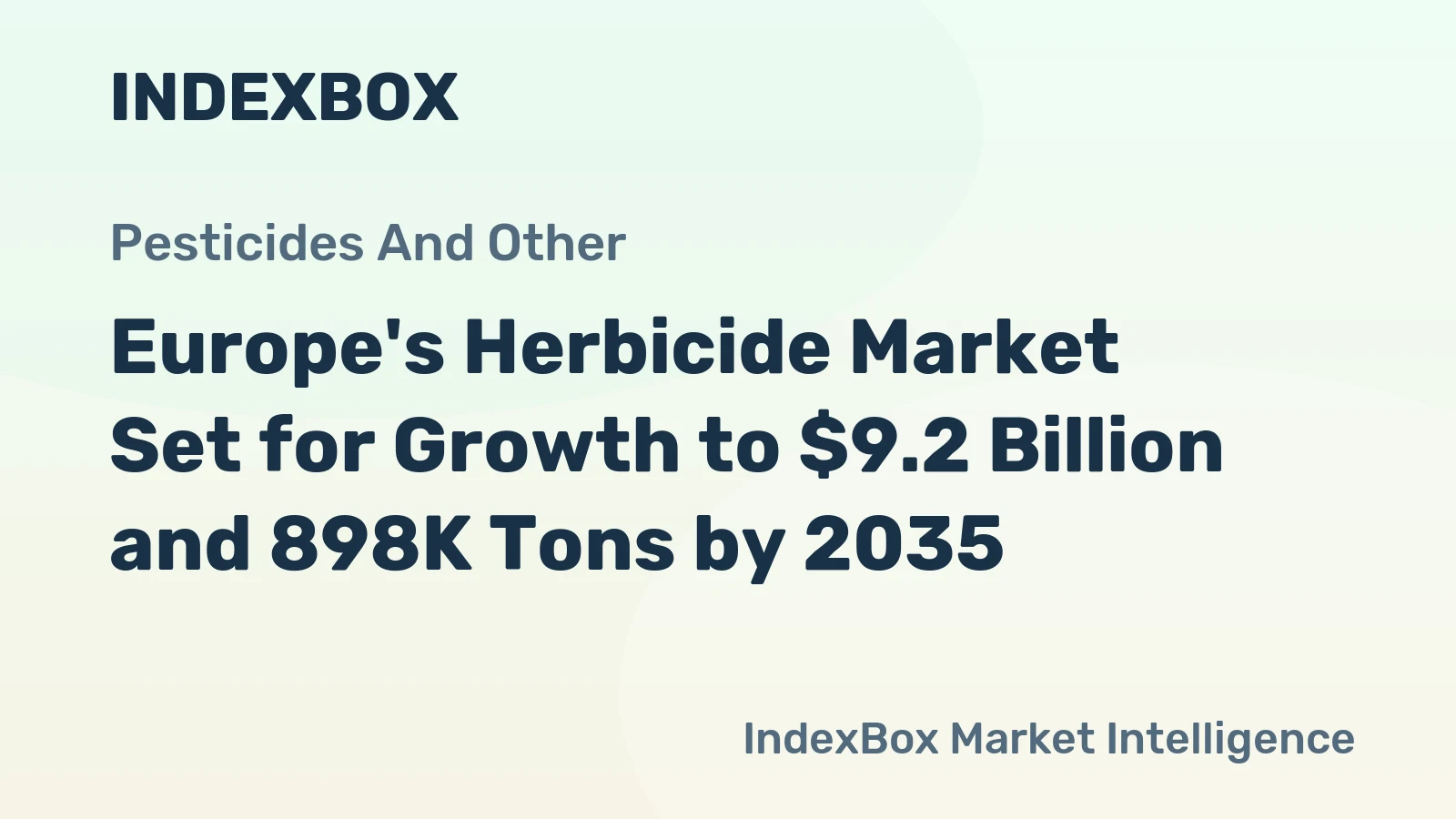 Europe's Herbicide Market Set for Growth to $9.2 Billion and 898K Tons by 2035