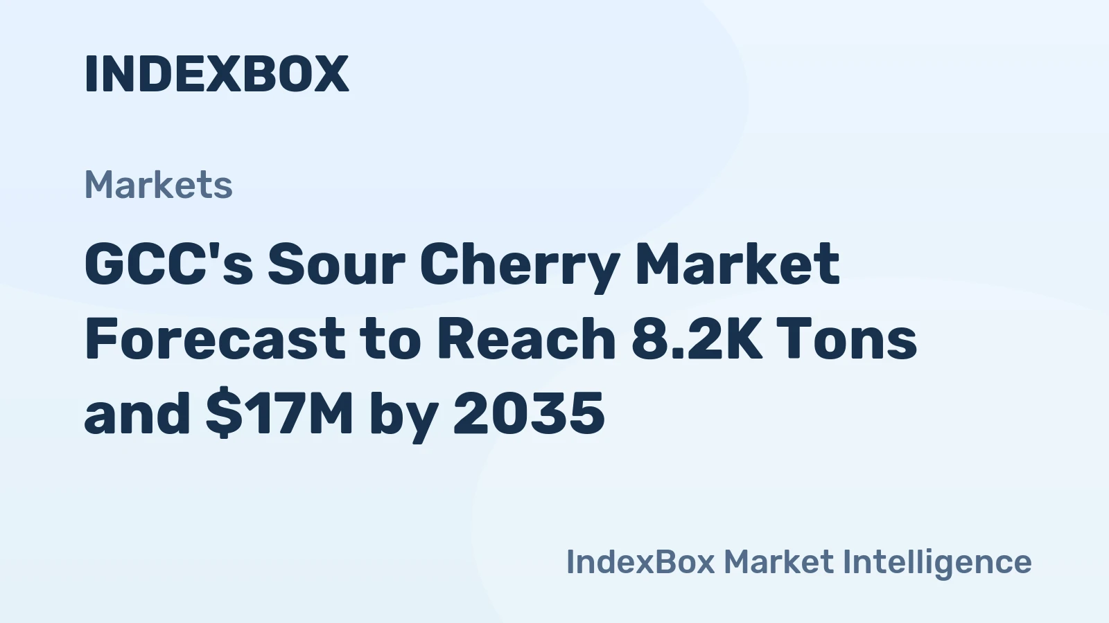 GCC's Sour Cherry Market Forecast to Reach 8.2K Tons and $17M by 2035