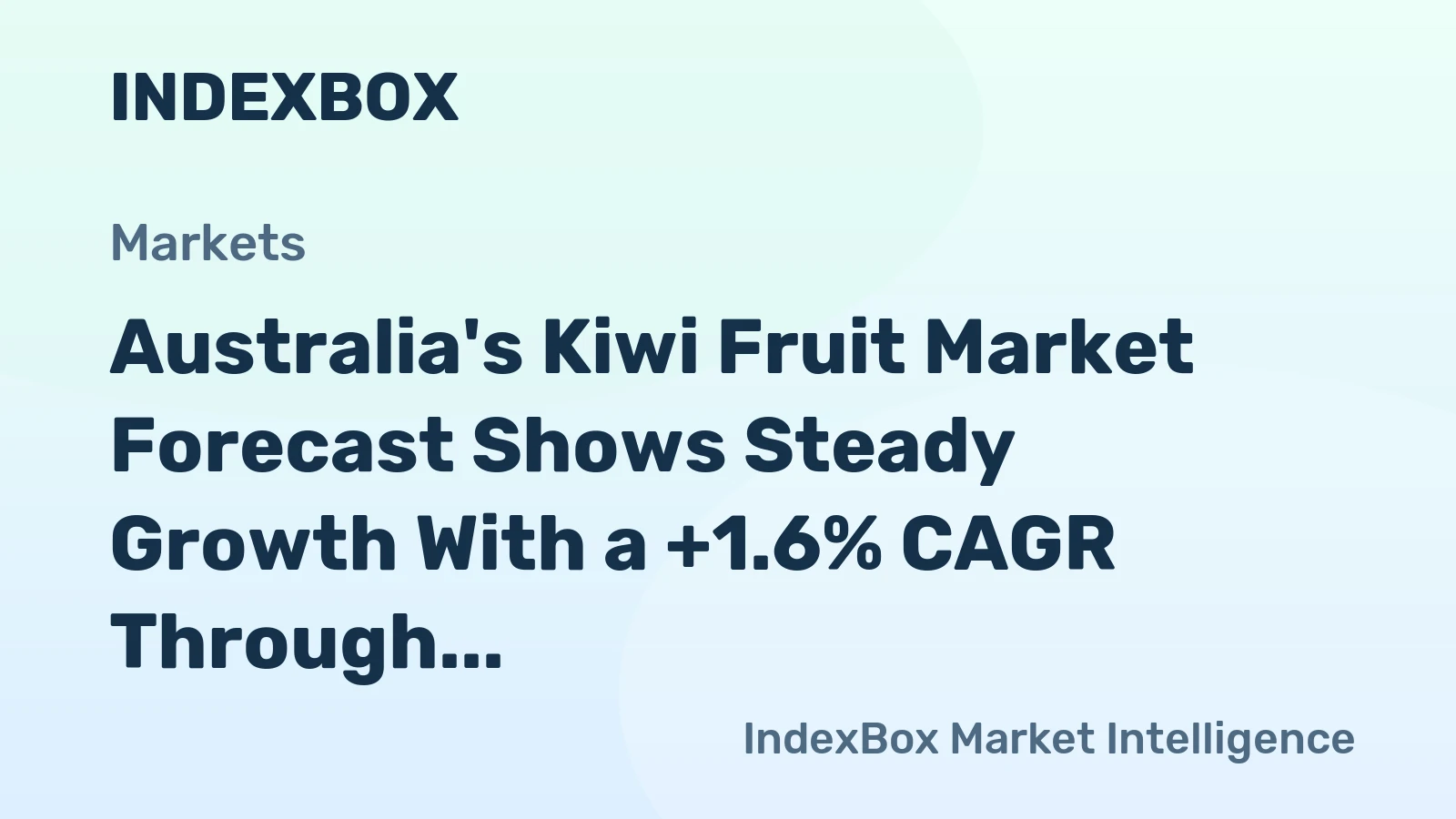 Australia's Kiwi Fruit Market Forecast Shows Steady Growth With a +1.6% CAGR Through 2035