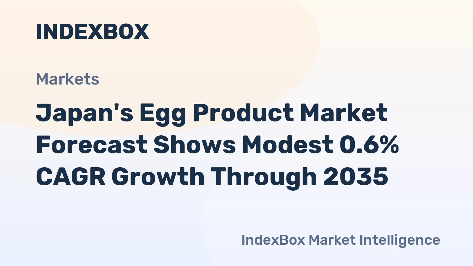 Japan's Egg Product Market Forecast Shows Modest 0.6% CAGR Growth Through 2035