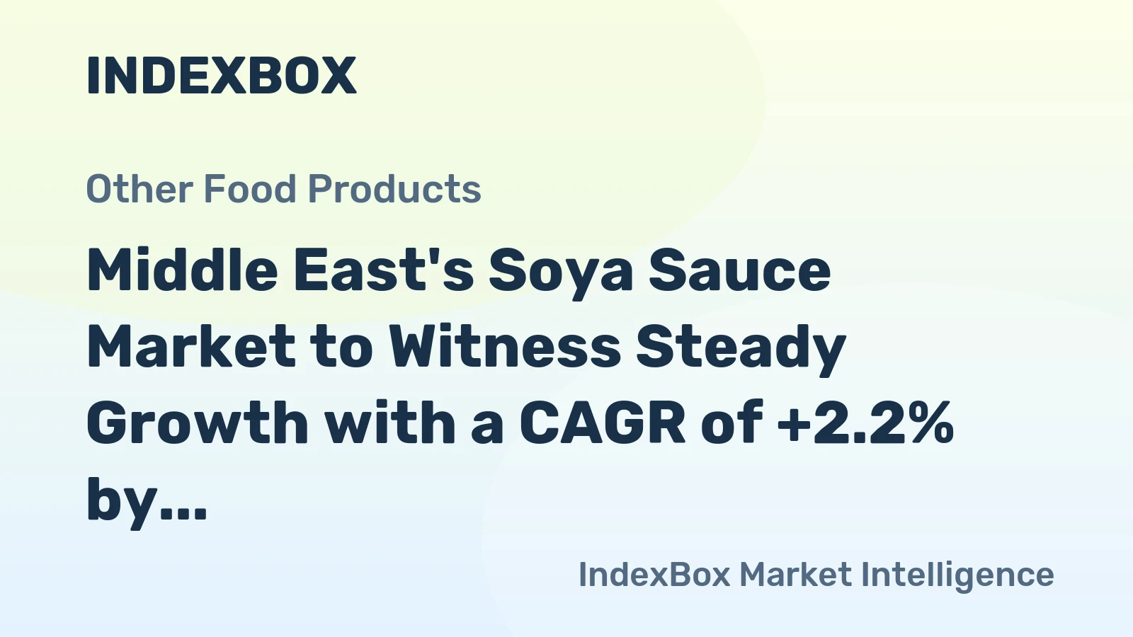 Middle East's Soya Sauce Market to Witness Steady Growth with a CAGR of +2.2% by 2035