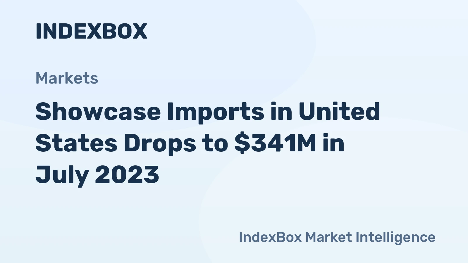 Showcase Imports in United States Drops to $341M in July 2023