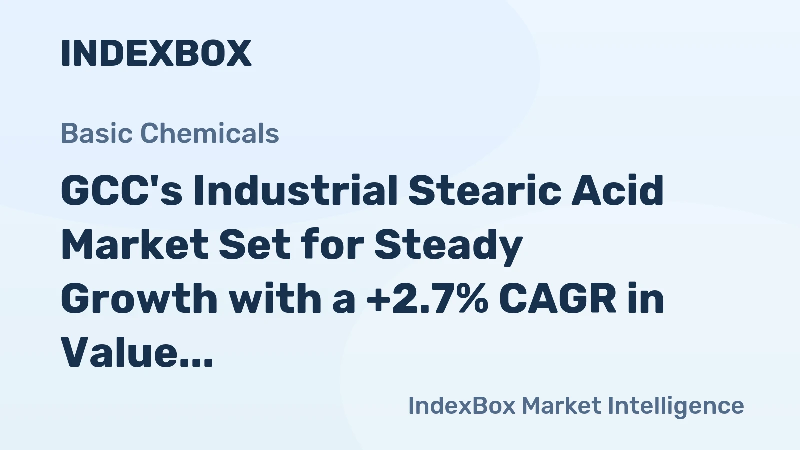 GCC's Industrial Stearic Acid Market Set for Steady Growth with a +2.7% CAGR in Value