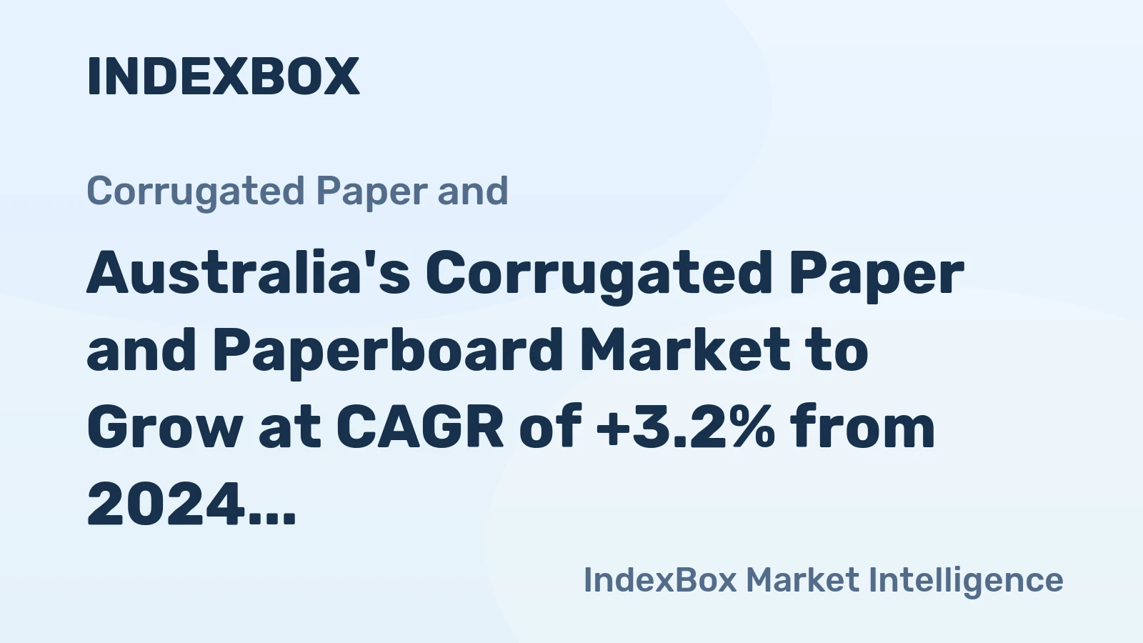 Australia's Corrugated Paper and Paperboard Market to Grow at CAGR of +3.2% from 2024 to 2035, Reaching 2.4M Tons