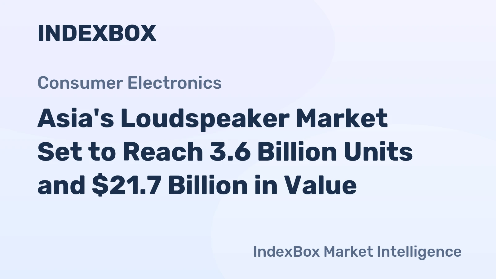 Asia's Loudspeaker Market Set to Reach 3.6 Billion Units and $21.7 Billion in Value
