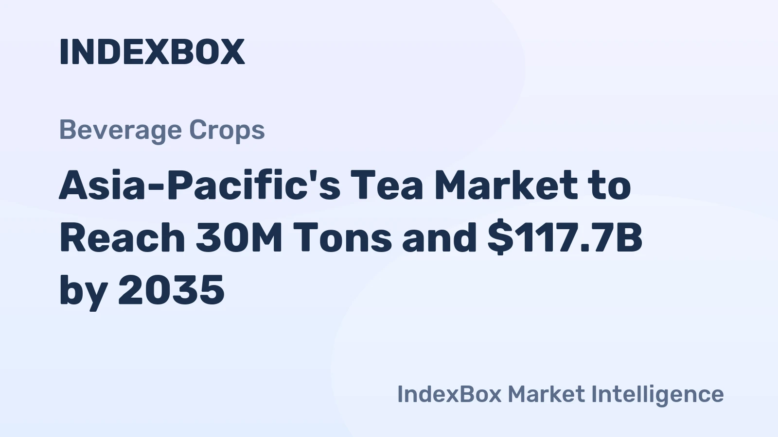 Asia-Pacific's Tea Market to Reach 30M Tons and $117.7B by 2035