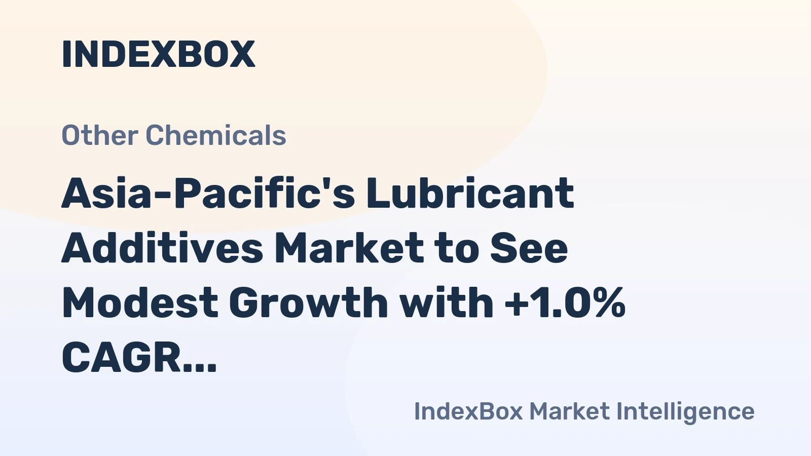 Asia-Pacific's Lubricant Additives Market to See Modest Growth with +1.0% CAGR from 2024 to 2035