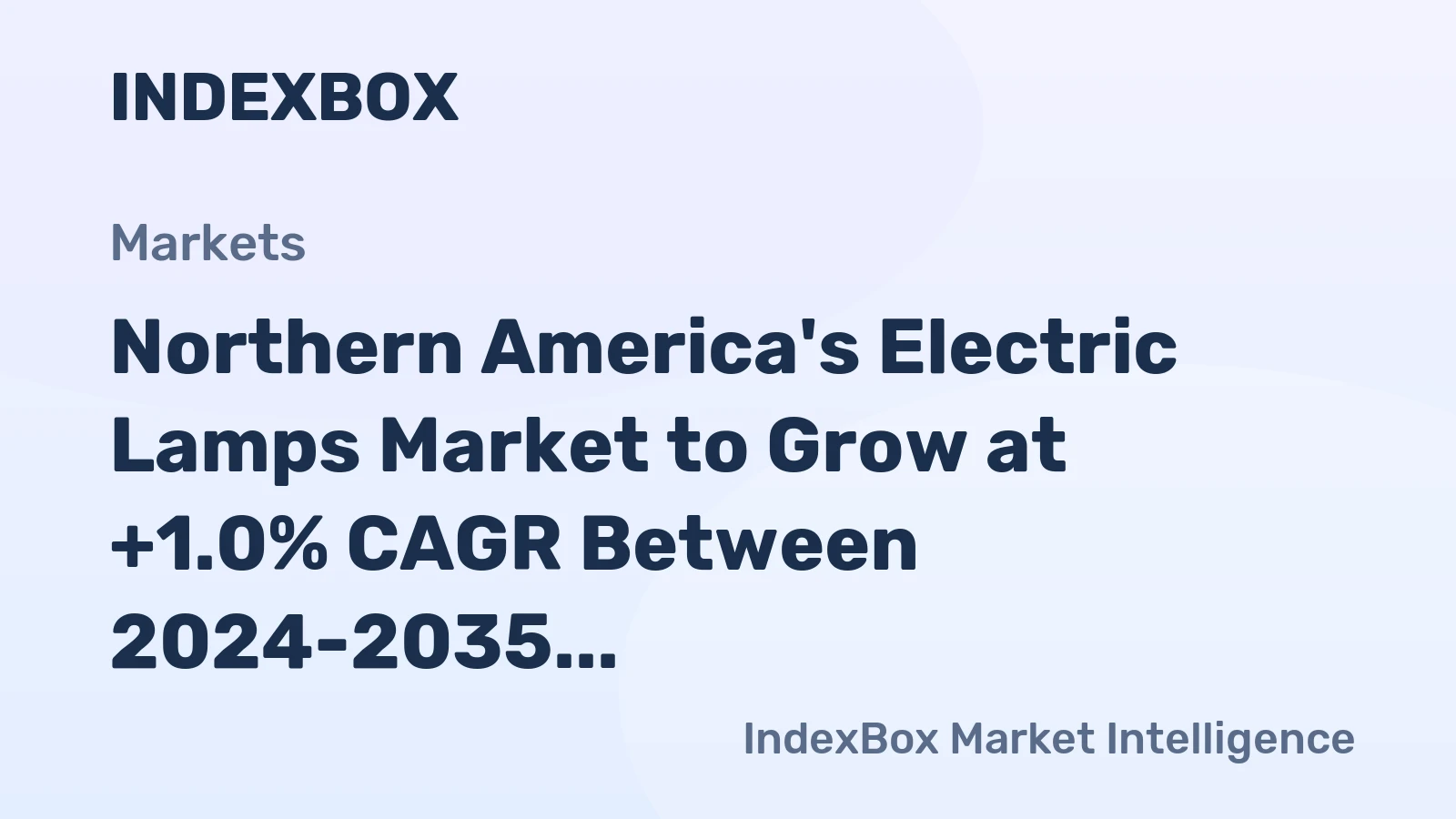 Northern America's Electric Lamps Market to Grow at +1.0% CAGR Between 2024-2035