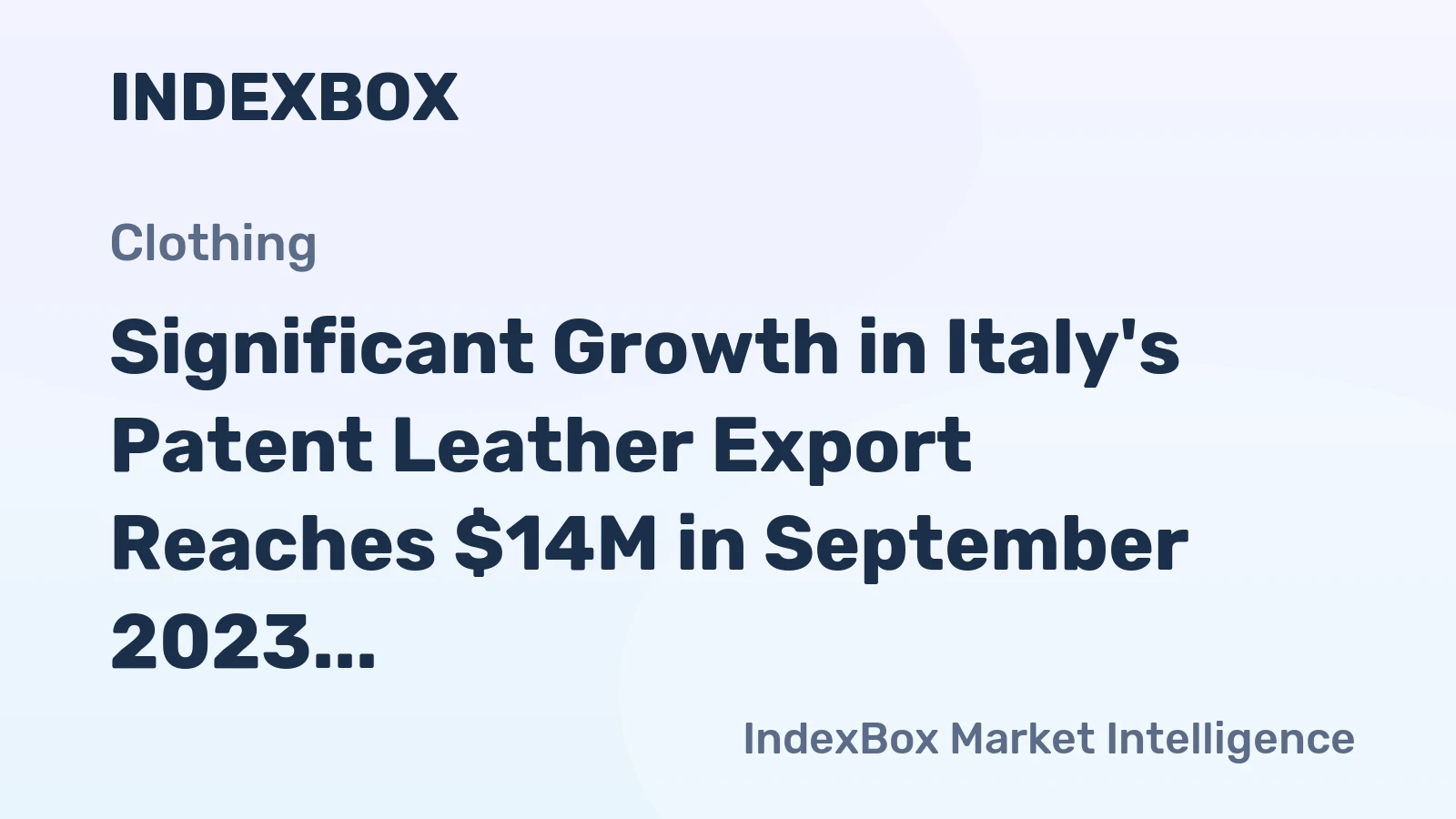 Significant Growth in Italy's Patent Leather Export Reaches $14M in September 2023