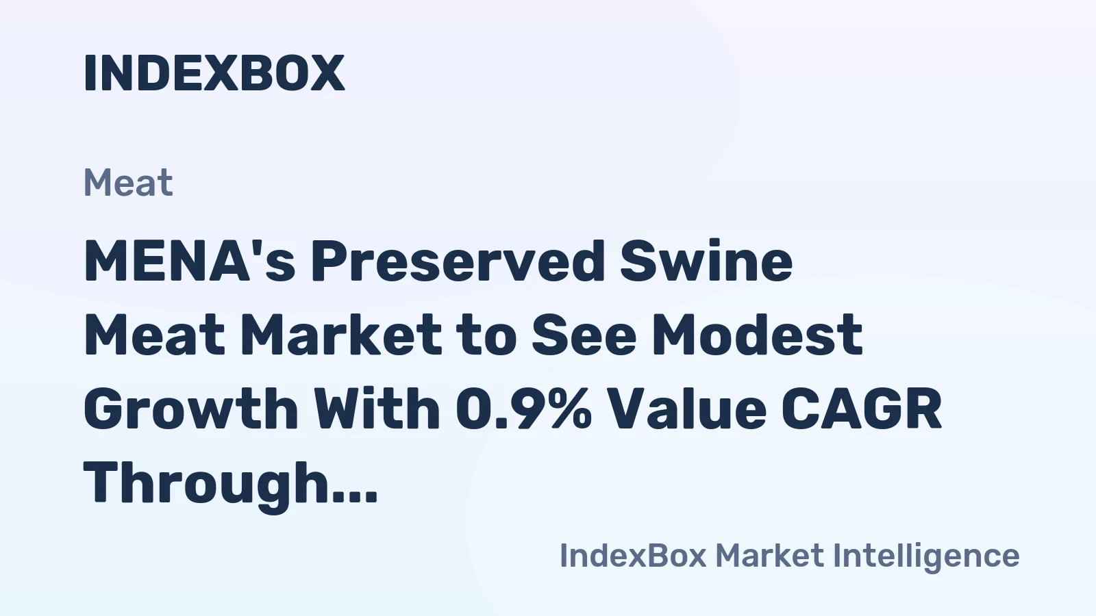 MENA's Preserved Swine Meat Market to See Modest Growth With 0.9% Value CAGR Through 2035