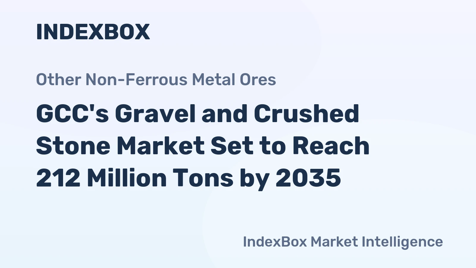GCC's Gravel and Crushed Stone Market Set to Reach 212 Million Tons by 2035