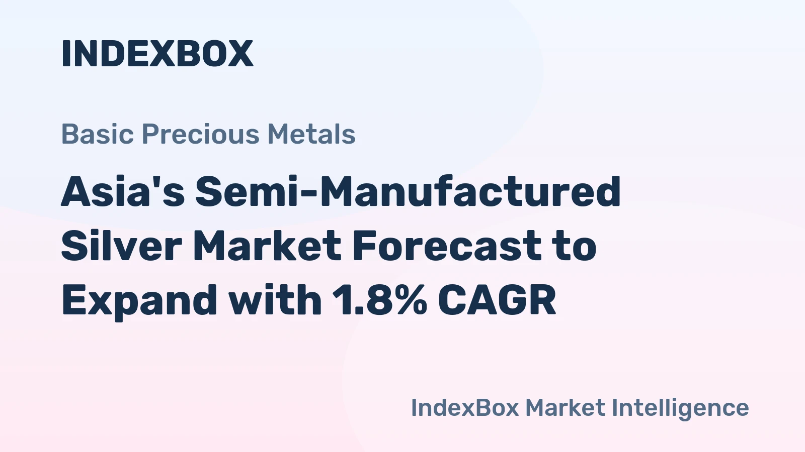 Asia's Semi-Manufactured Silver Market Forecast to Expand with 1.8% CAGR