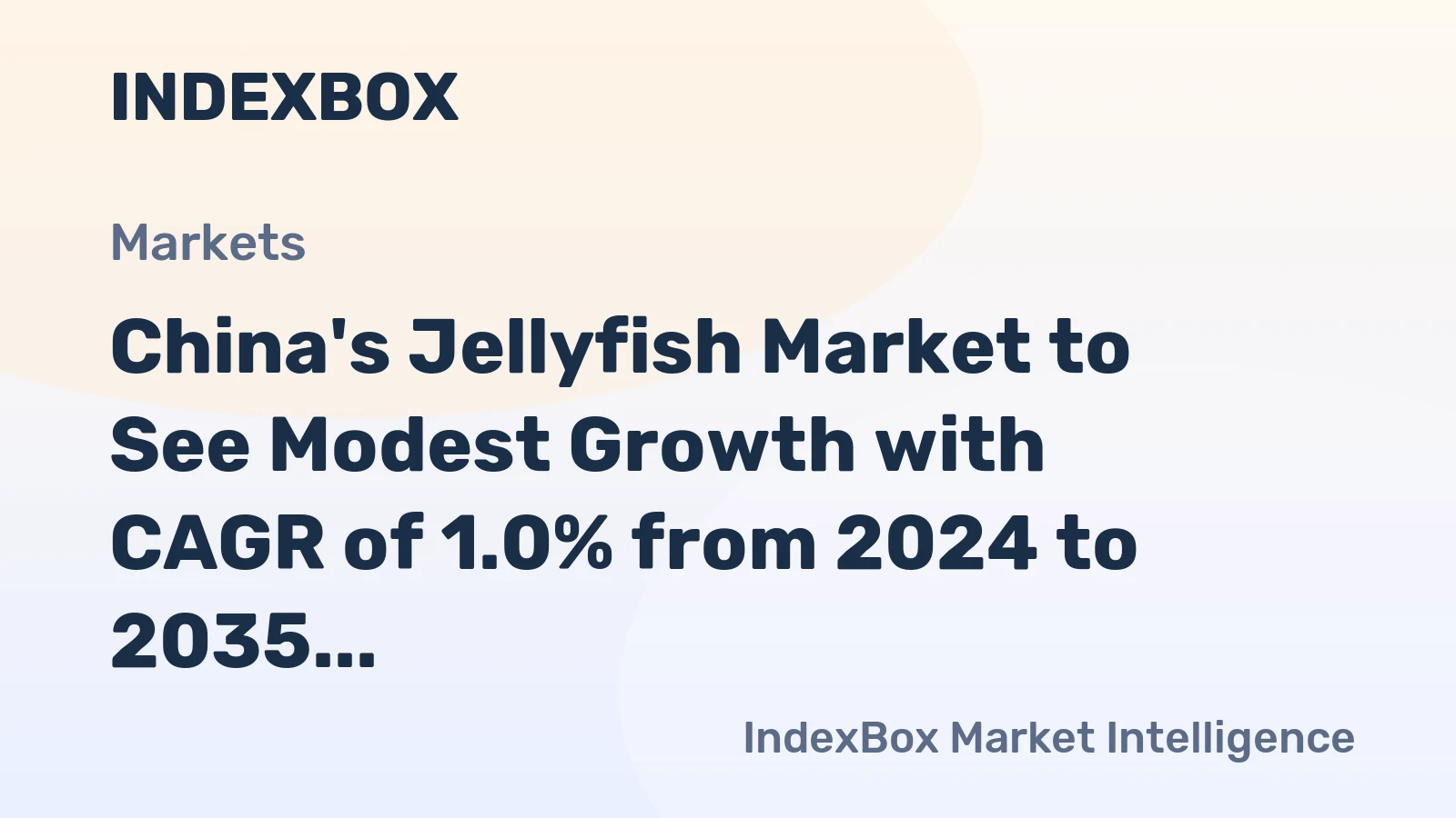 China's Jellyfish Market to See Modest Growth with CAGR of 1.0% from 2024 to 2035